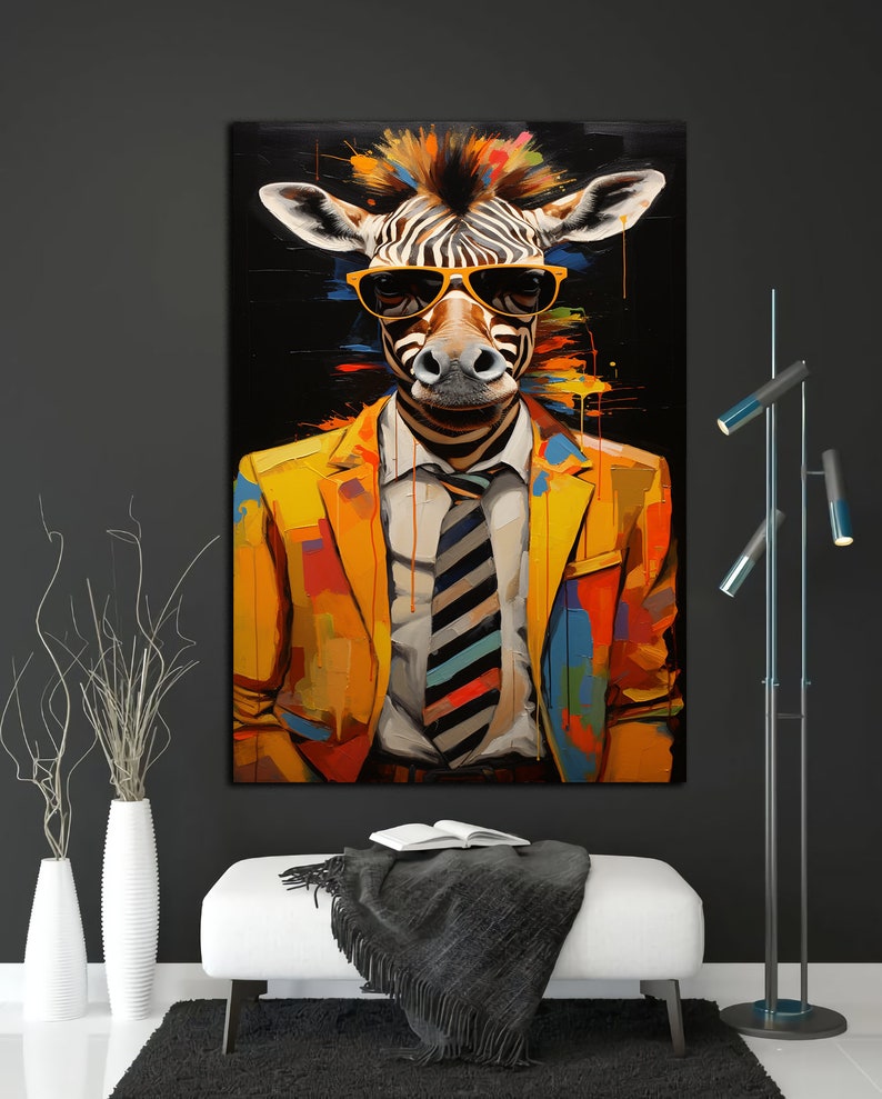 Funny Dressed Animals Posters, Funny Animals Wall Decor, Tiger Art ...