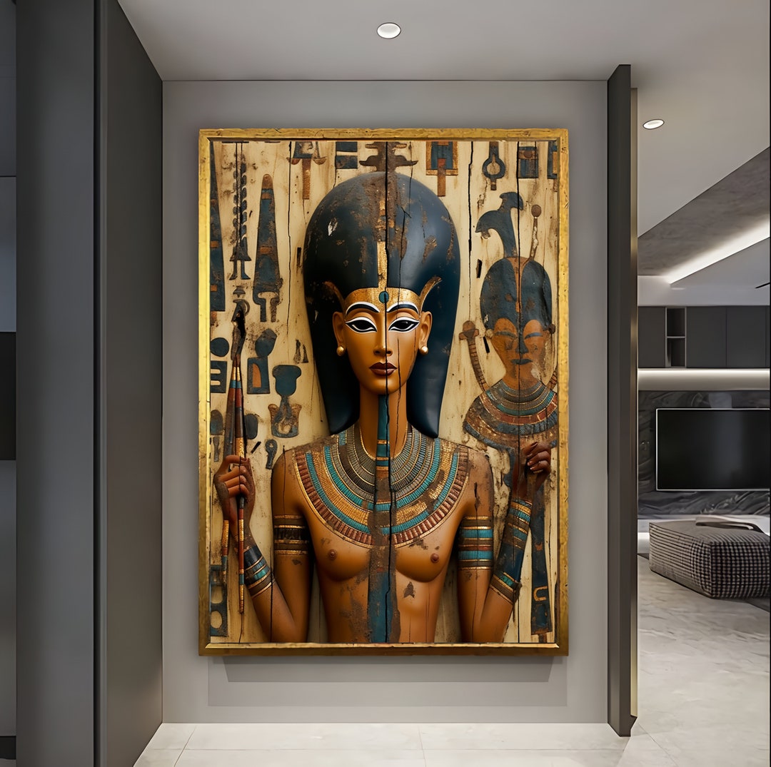 Egyptian Mythology Wall Art, Egyptian Cultural Mural Heritage, Ancient ...