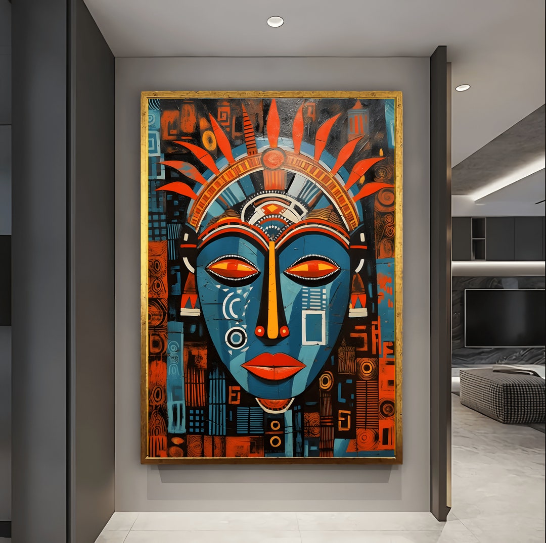 African Patterns Wall Art, African Home Art, Abstract African Wall ...