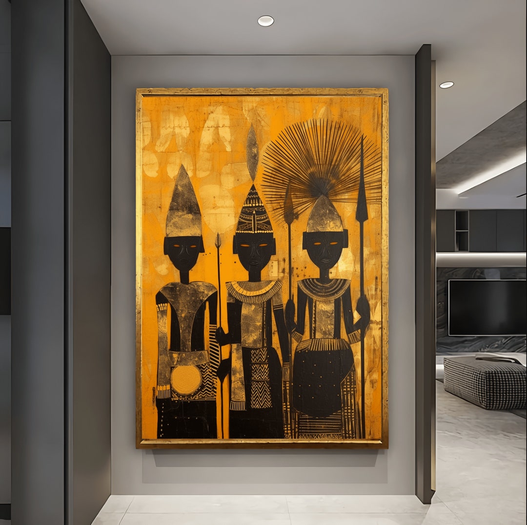 African Tribe Wall Decor, African Abstract Wall Symbols, African ...