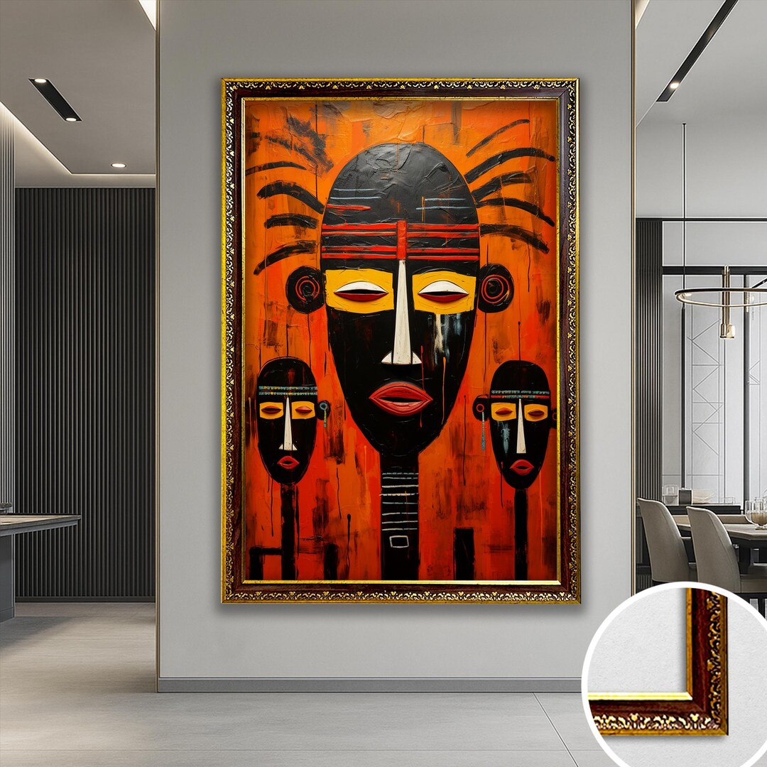 Abstract African Tribal Wall Decor, African Gods Symbol, Afro American ...