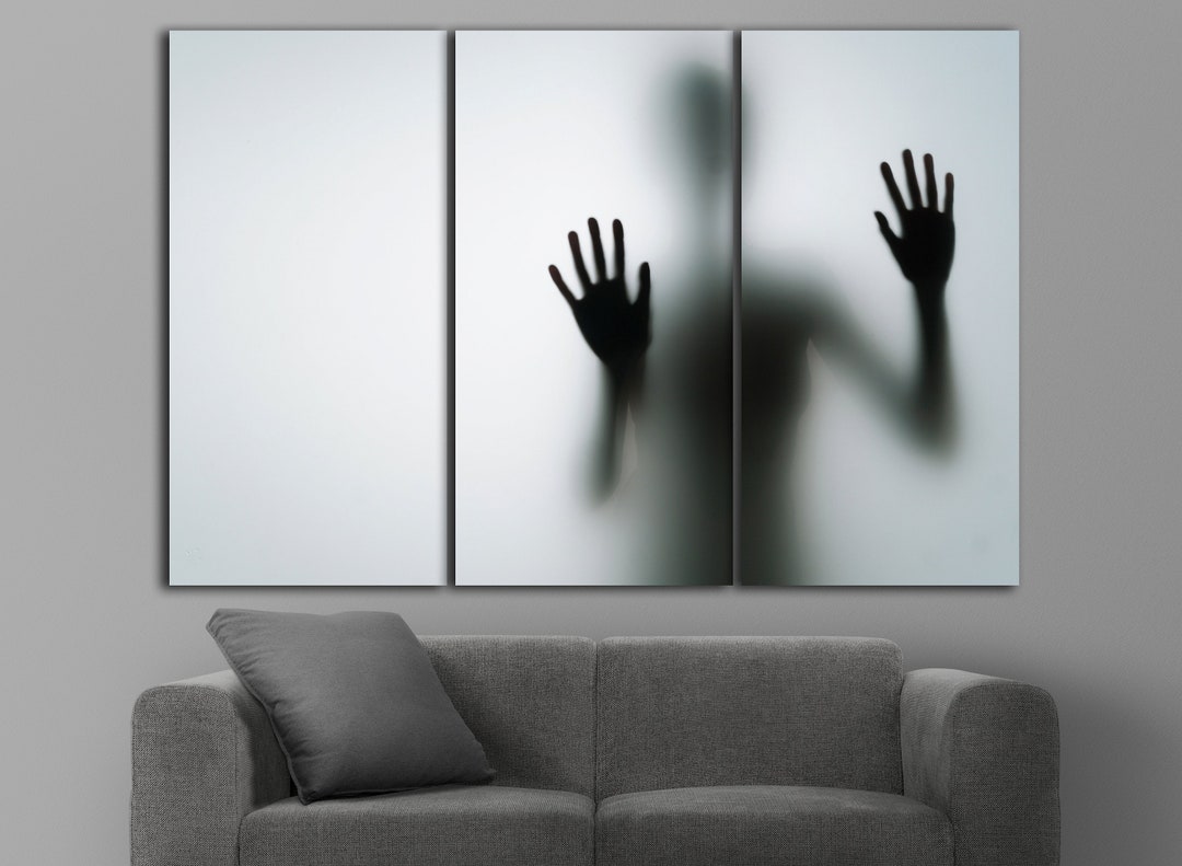 Scream Wall Decor, Scary Theme Art, Shadows Canvas Decor, Dark Theme ...