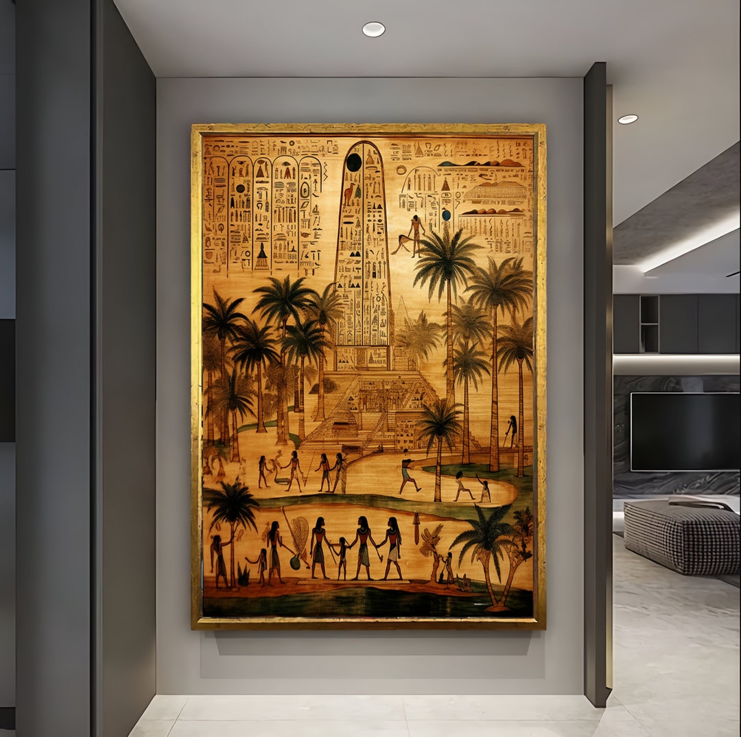 Ancient Egyptian Graffiti Art, Ancient Egypt Themed Wall Art, Egyptian ...