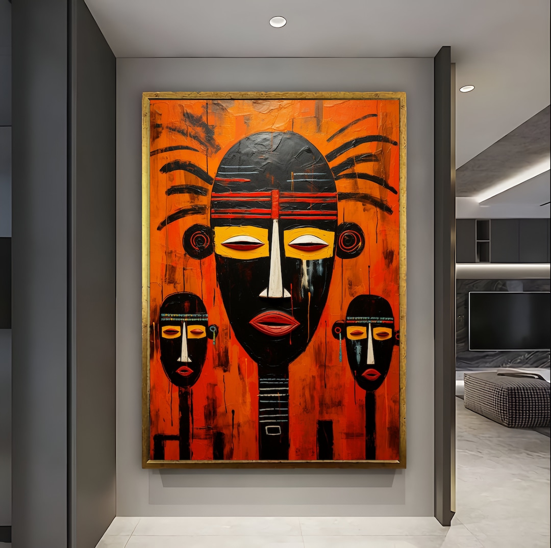 Abstract African Tribal Wall Decor, African Gods Symbol, Afro American ...