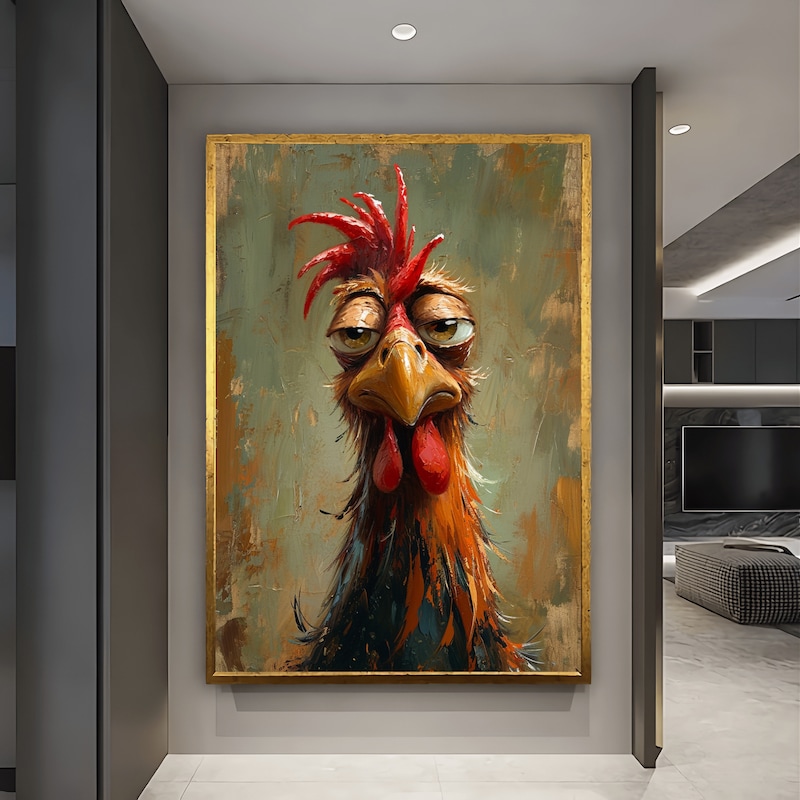Rooster Funny Poster - Etsy