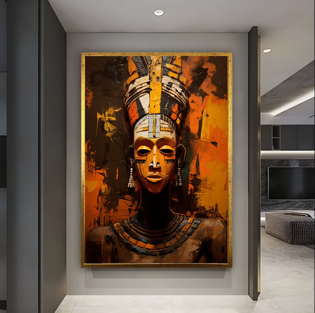 Traditional African Culture Wall Art, African Abstract Wall Art, African Tribal Office Art, Home ...