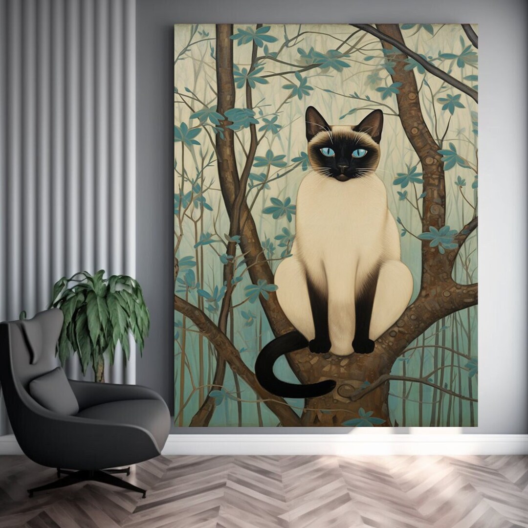 Birman Cat Canvas Print, Nursery Wall Art, Cat Portrait - Etsy