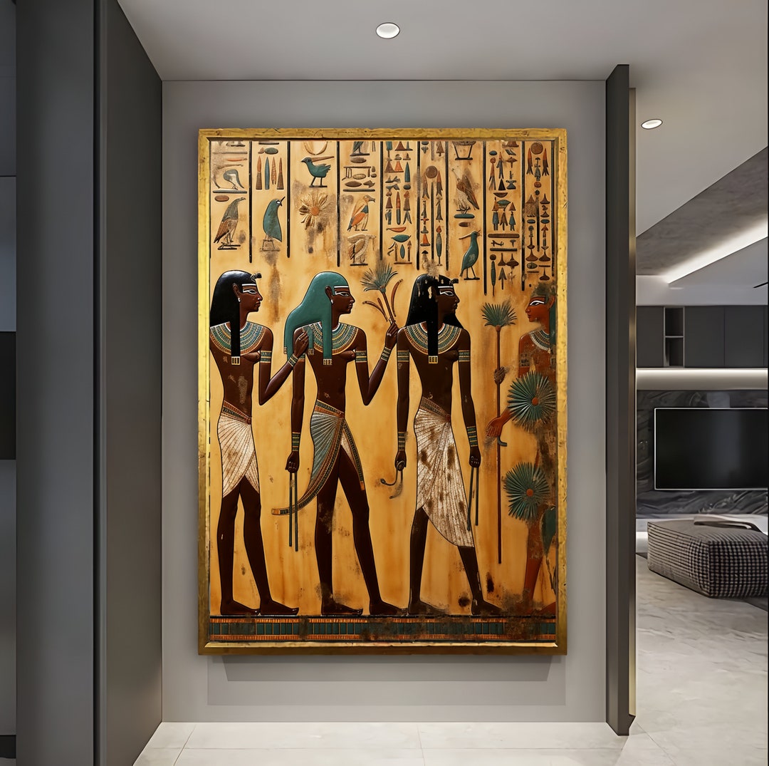 Egyptian Wall Art, Goddess Wall Decor, Egyptian Mythology, Egyptian ...