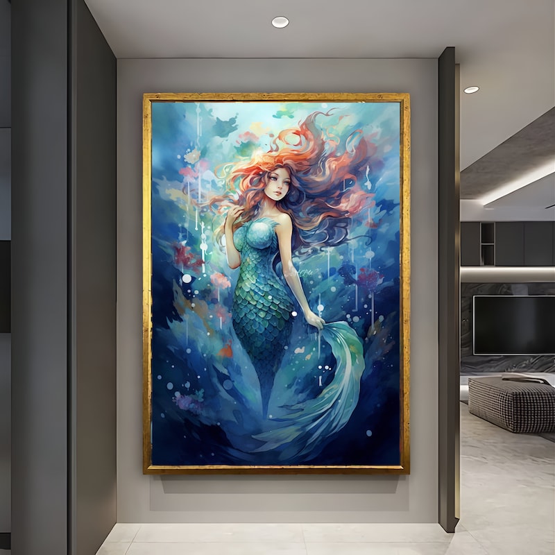 Mermaid Canvas - Etsy