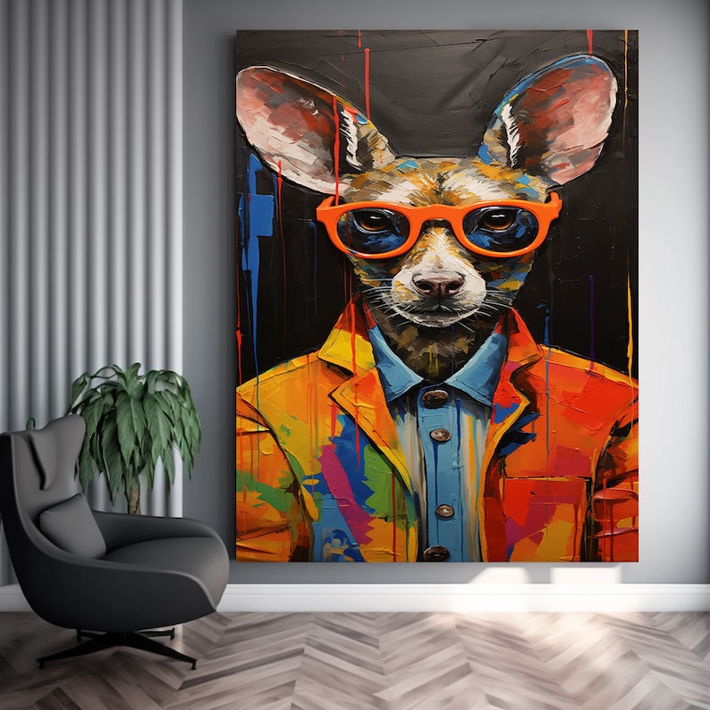 Funny Dressed Animals Posters, Funny Animals Wall Decor, Tiger Art ...