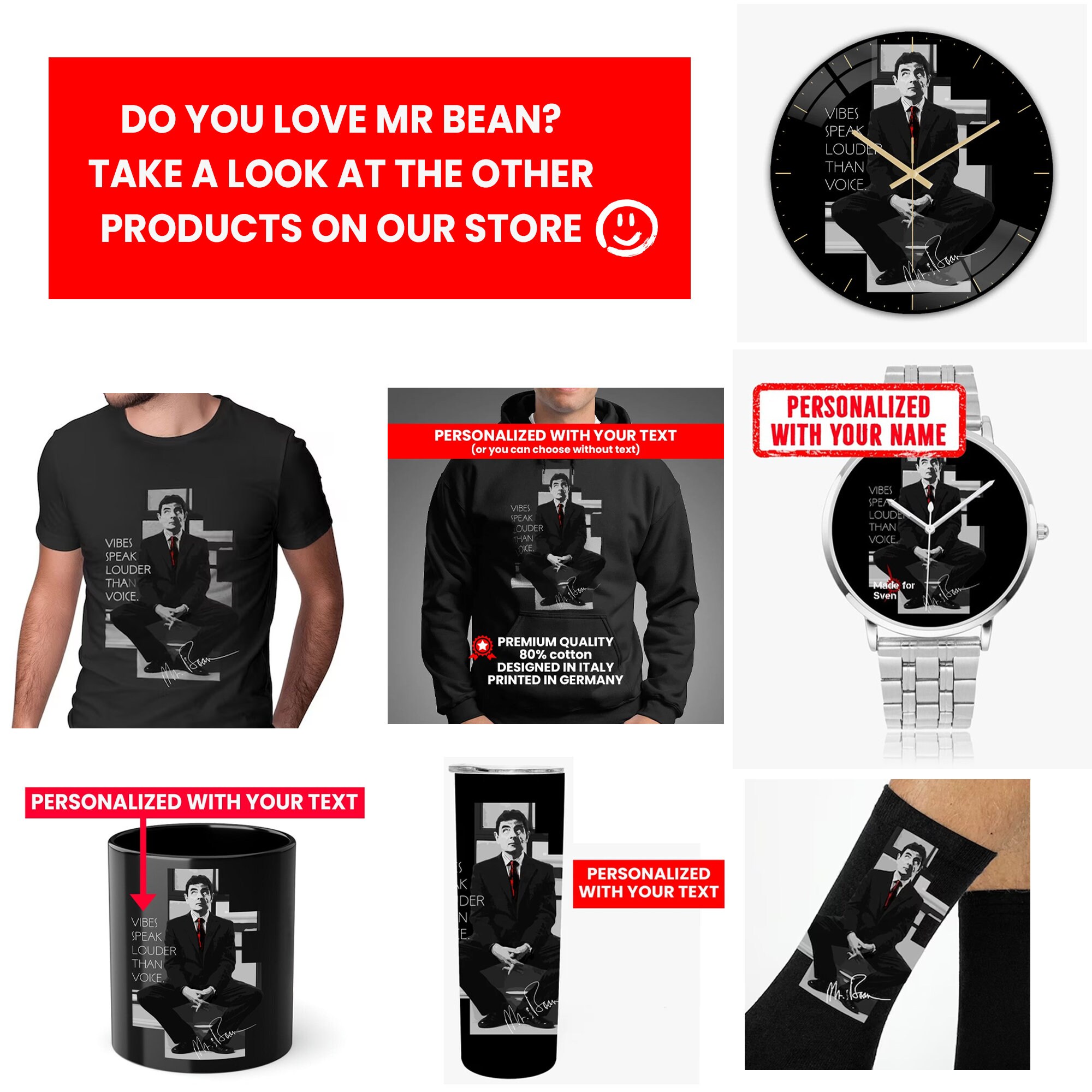 Mr Bean Watch Mr Bean Personalized Watches for Men Watches for Women Mr ...