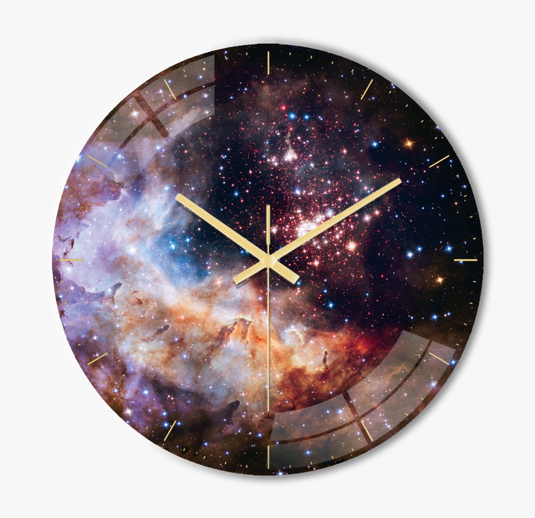 Wall Clock Space Stars Clock Gift Decorative Wall Clock Cool Clocks ...