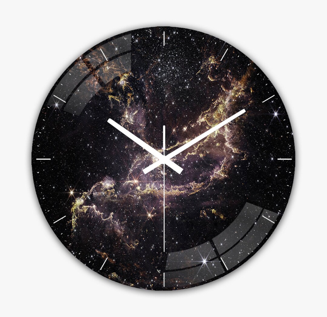 Personalized Wall Clock Space Stars • Clock Gift • Decorative Wall ...