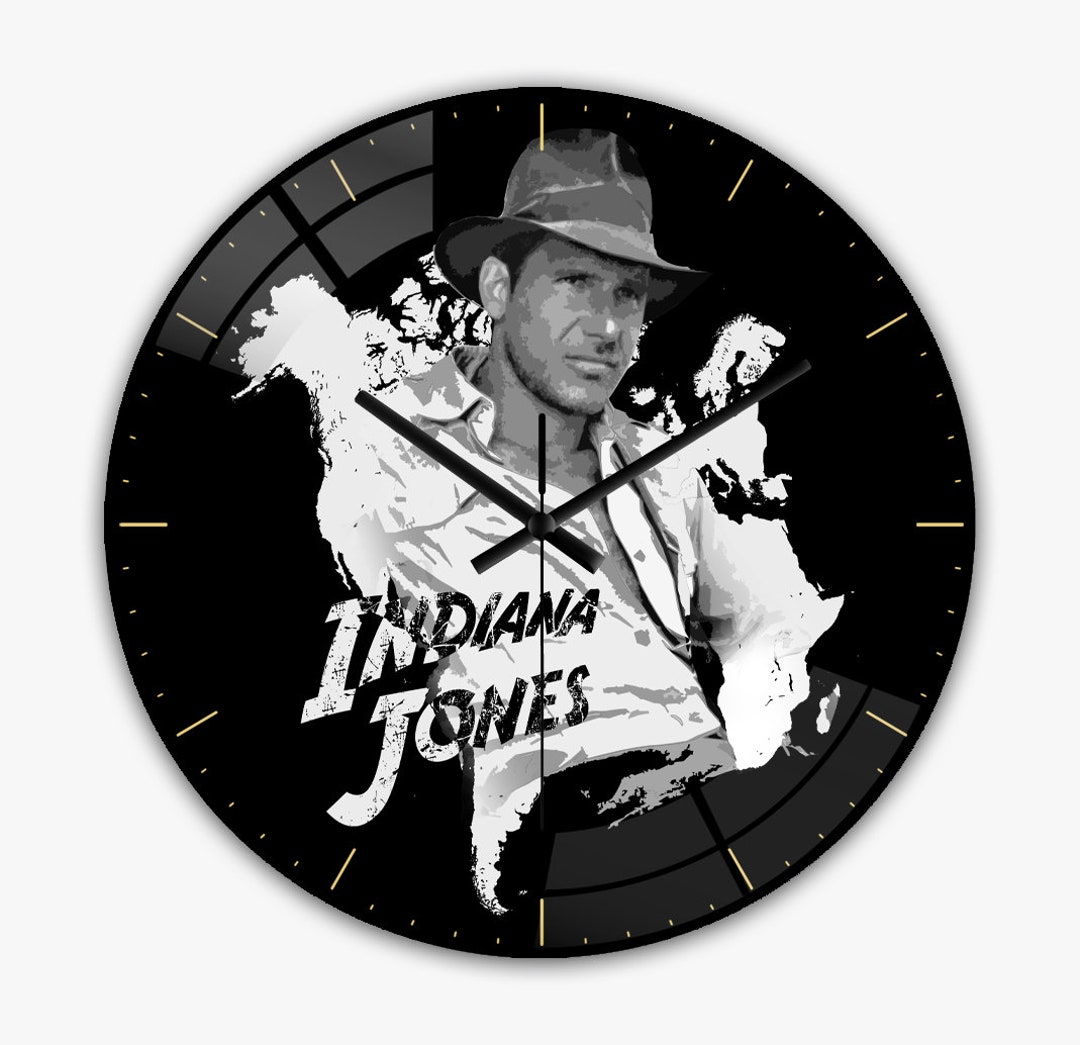 Indiana Jones Wall Clock Indiana Jones Clock Gift Indiana Jones Figure ...