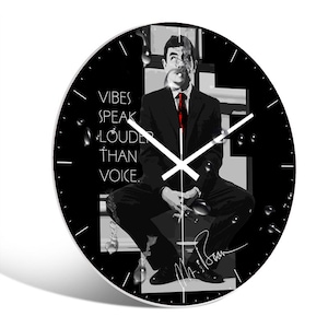 Personalized Mr Bean Wall Clock • Mr Bean Clock Gift • Mr Bean Figure ...