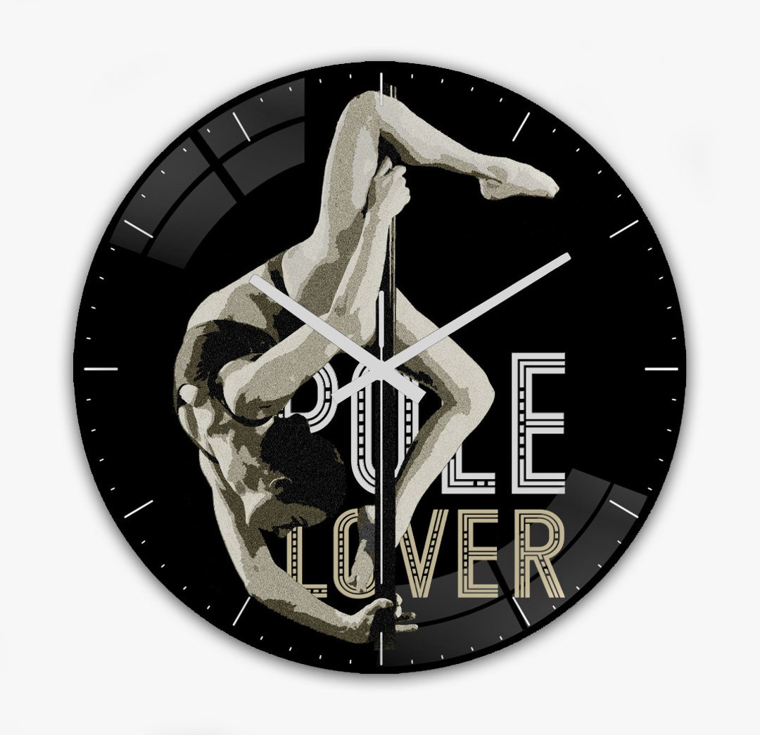 Personalized Pole Dance Wall Clock • Pole Dance Clock Gift • Pole Dance ...
