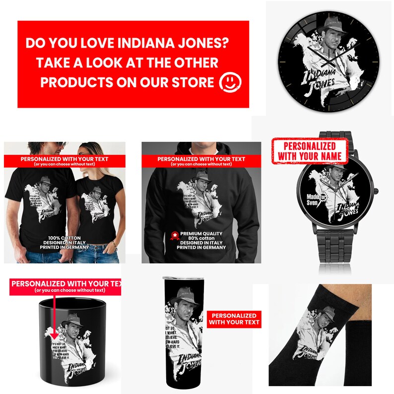 Indiana Jones Socks Indiana Jones Signed Indiana Jones Gift Indiana ...