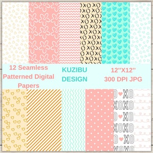 Valentines Day Digital Seamless Pattern Paper Overlay PNG - Etsy