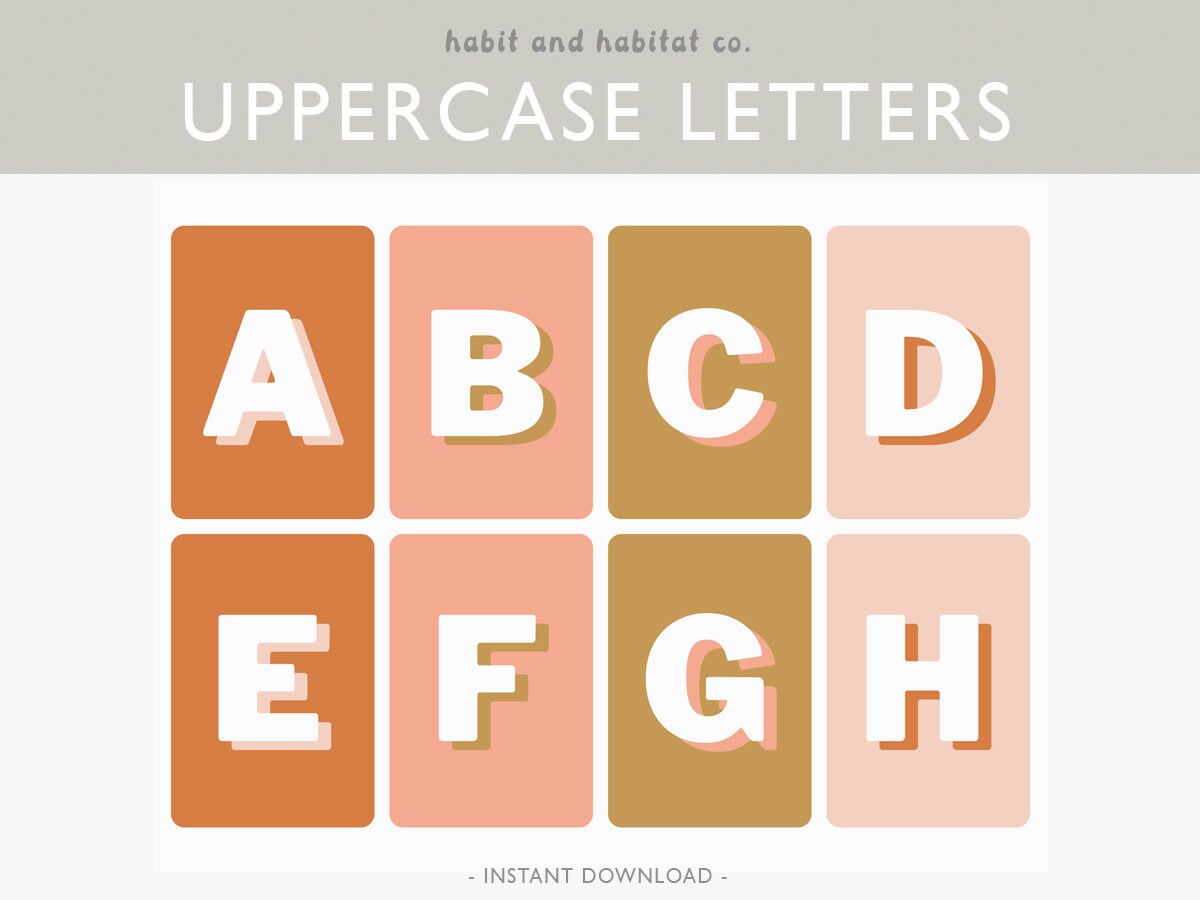 Alphabet Flashcards, ABC Flash Cards, Educational Cards, Learning Abcs ...