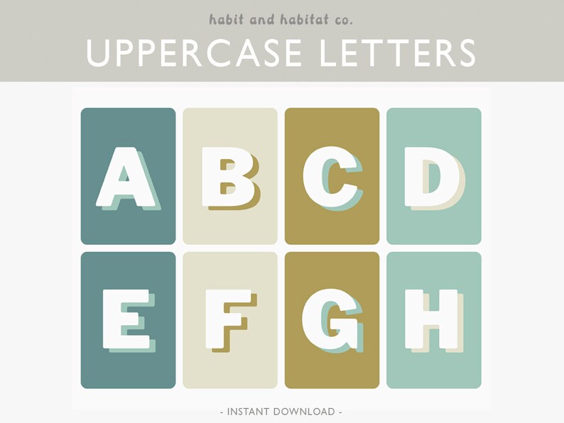 Alphabet Flashcards, ABC Flash Cards, Educational Cards, Learning Abcs ...