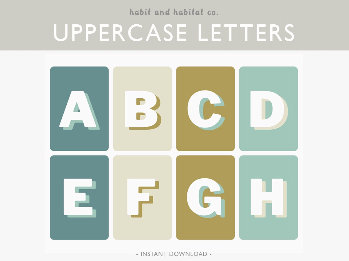 Alphabet Flashcards, ABC Flash Cards, Educational Cards, Learning Abcs ...