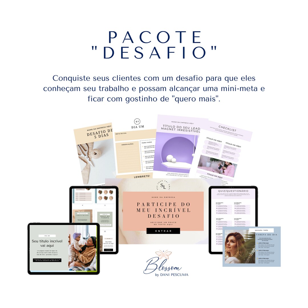 Challenges Pack Editable Canva Template Pack - Etsy