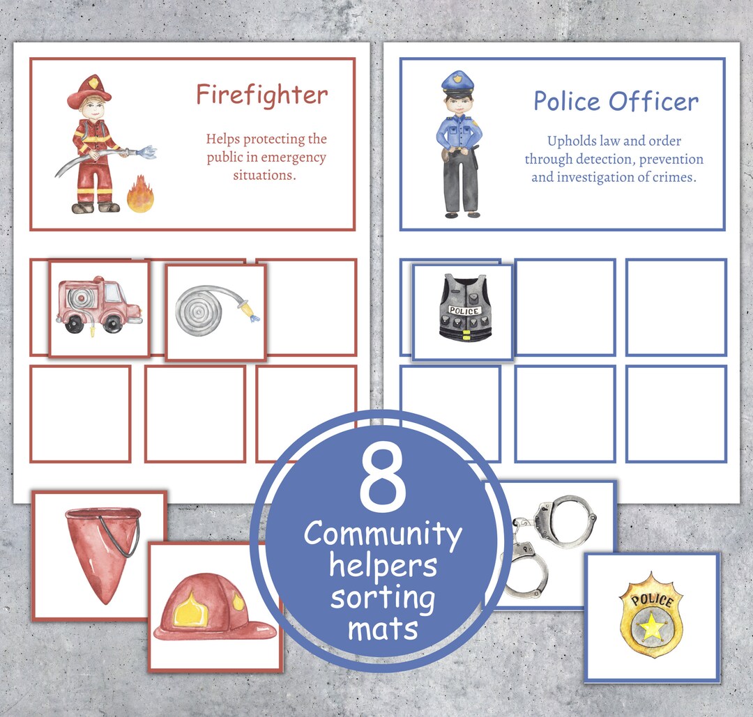 OCCUPATIONS Sorting Mats. Professions Preschool and Kindergarten ...