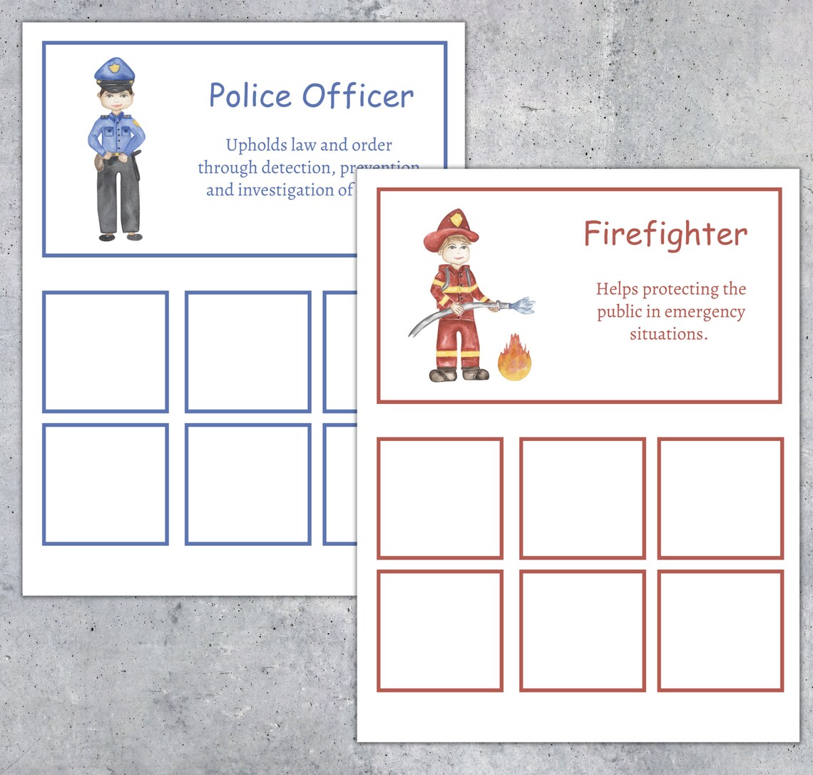 OCCUPATIONS Sorting Mats. Professions Preschool and Kindergarten ...