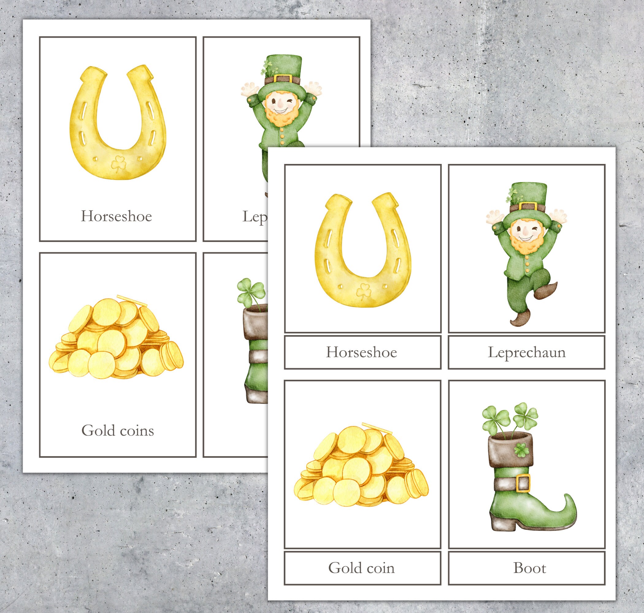 SAINT PATRICK Montessori 3-part Cards. 2 Sizes. Preschool Vocabulary ...