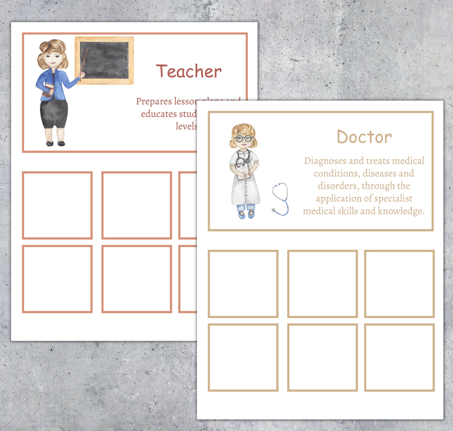 OCCUPATIONS Sorting Mats. Professions Preschool and Kindergarten ...