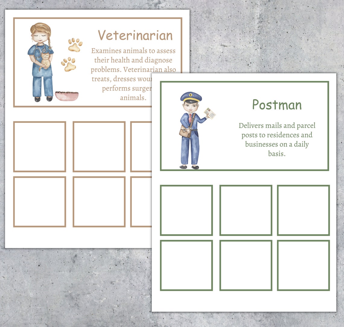 OCCUPATIONS Sorting Mats. Professions Preschool and Kindergarten ...
