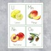 Fruit and Vegetables Alphabet Flashcards. Watercolor Letter Cards. Kids ...