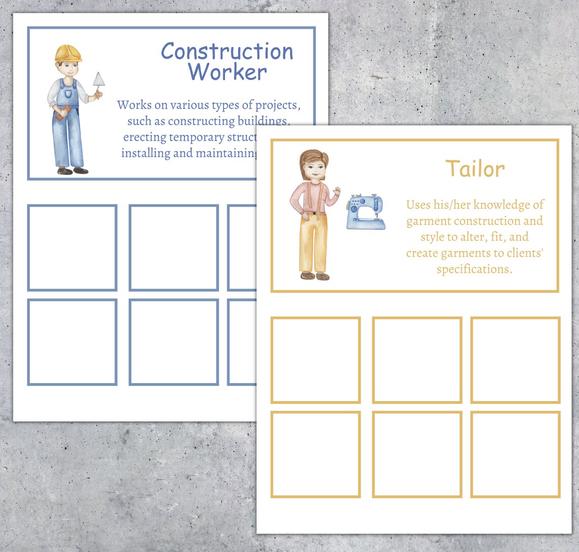 OCCUPATIONS Sorting Mats. Professions Preschool and Kindergarten ...