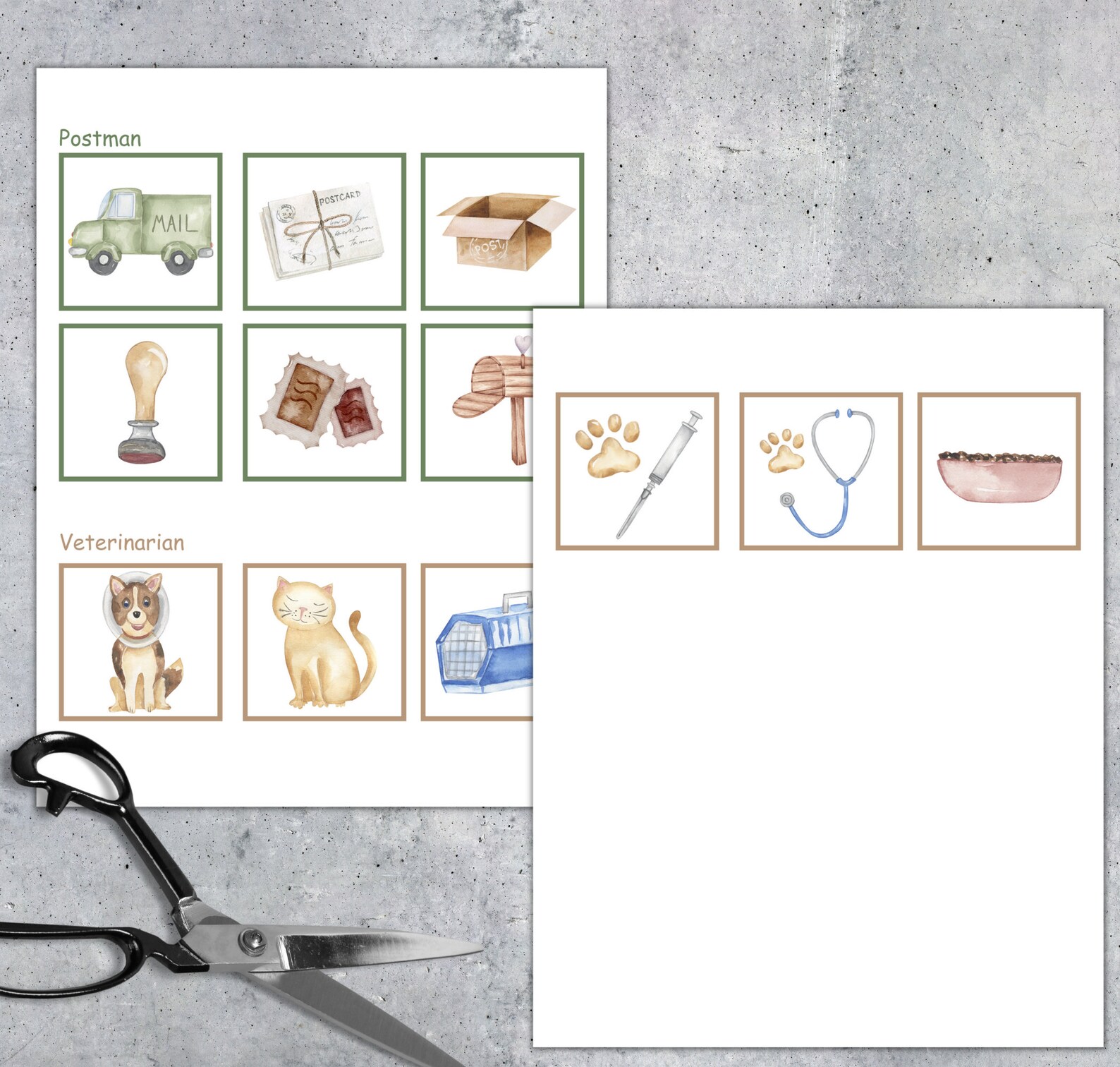 OCCUPATIONS Sorting Mats. Professions Preschool and Kindergarten ...