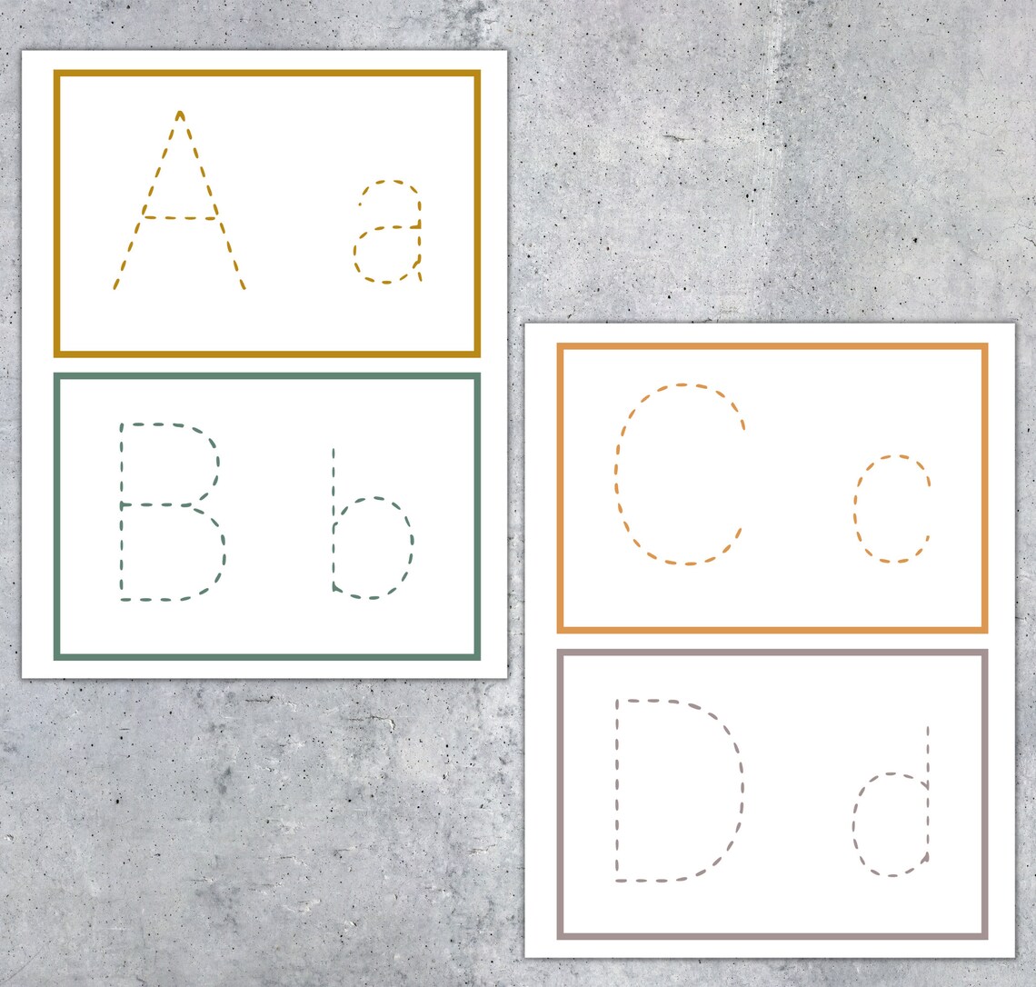 ABC Tracing Cards. Kids Printable. Instant Download - Etsy
