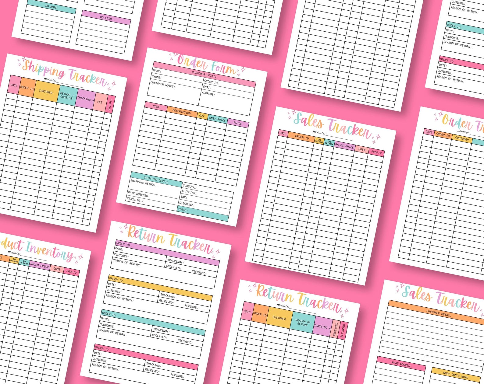 Printable Sales Tracker, Sales Log Editable, Order Tracker Template ...