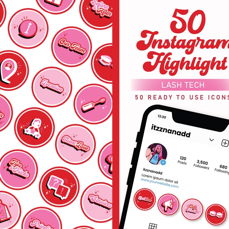 Red Instagram Highlights - Etsy