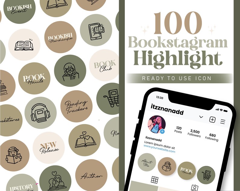 100 Bookstagram Highlight Covers, Book Blogger Instagram Story Icon ...