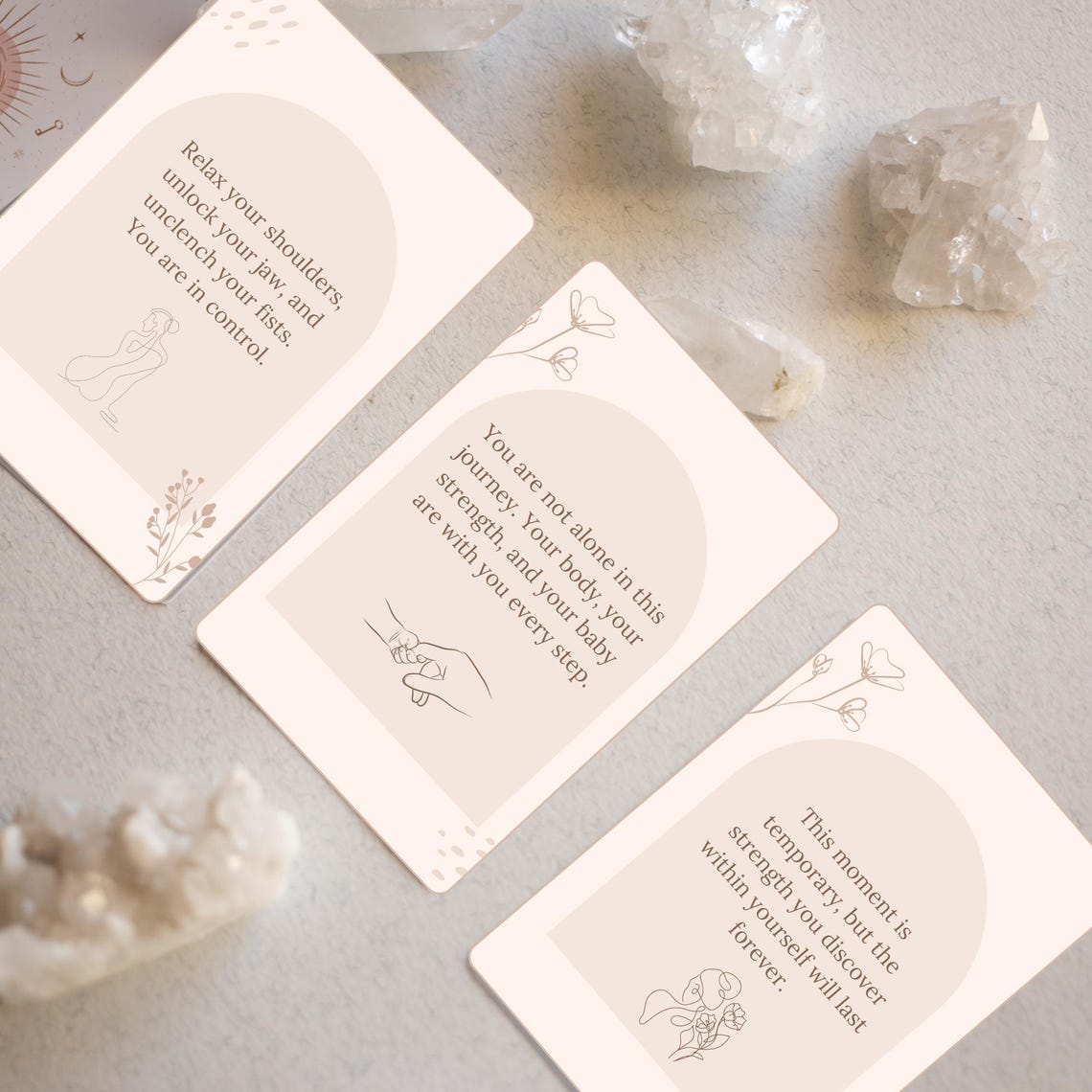 Positive Labour Support Cards | Pregnancy Journal | Birth Plan Template ...