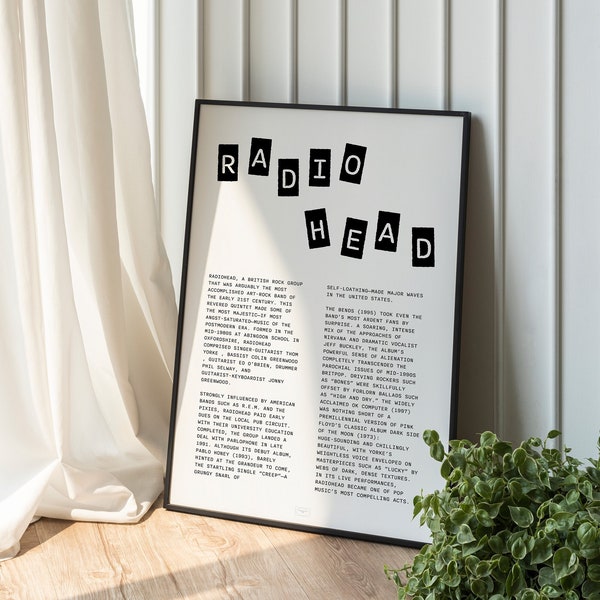Radiohead Poster - Etsy UK