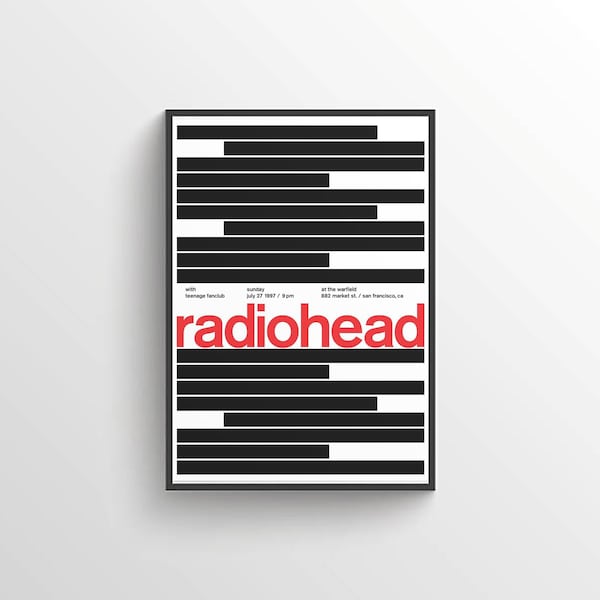 Radiohead Poster - Etsy UK