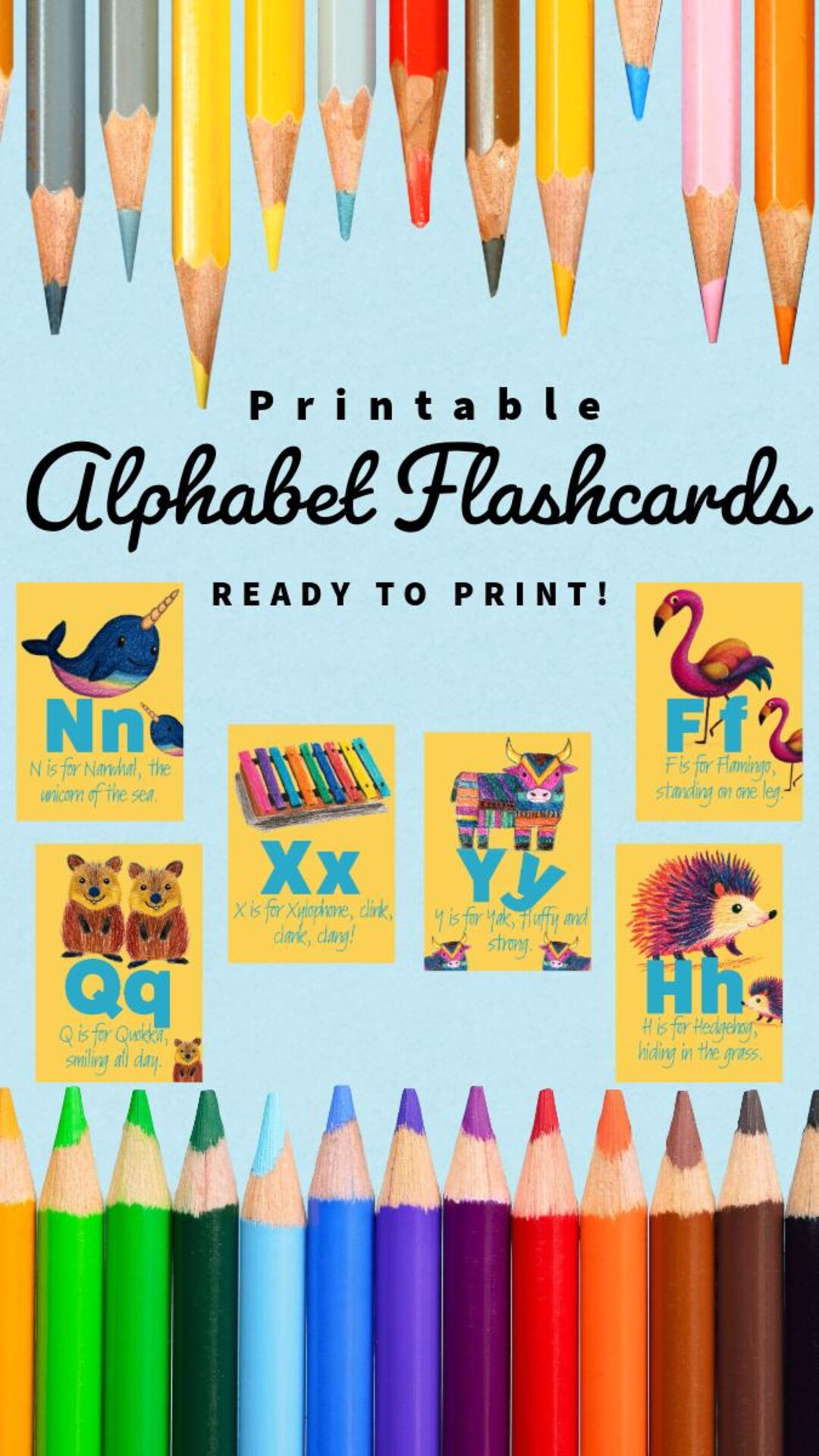 Printable Alphabet Flashcards for Kids – A to Z Learning Cards With Fun ...