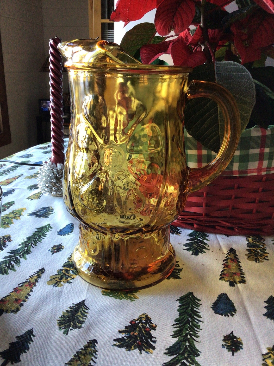 Anchor Hocking Mid Mod Gold Pitcher - Etsy