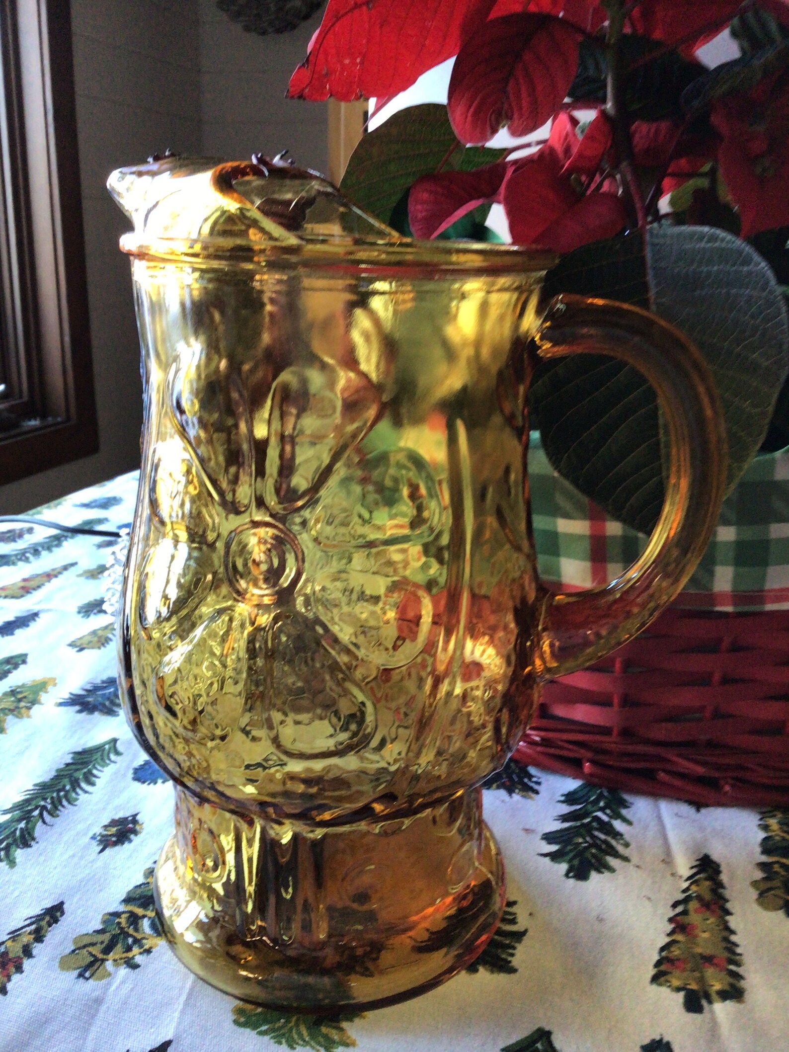 Anchor Hocking Mid Mod Gold Pitcher - Etsy