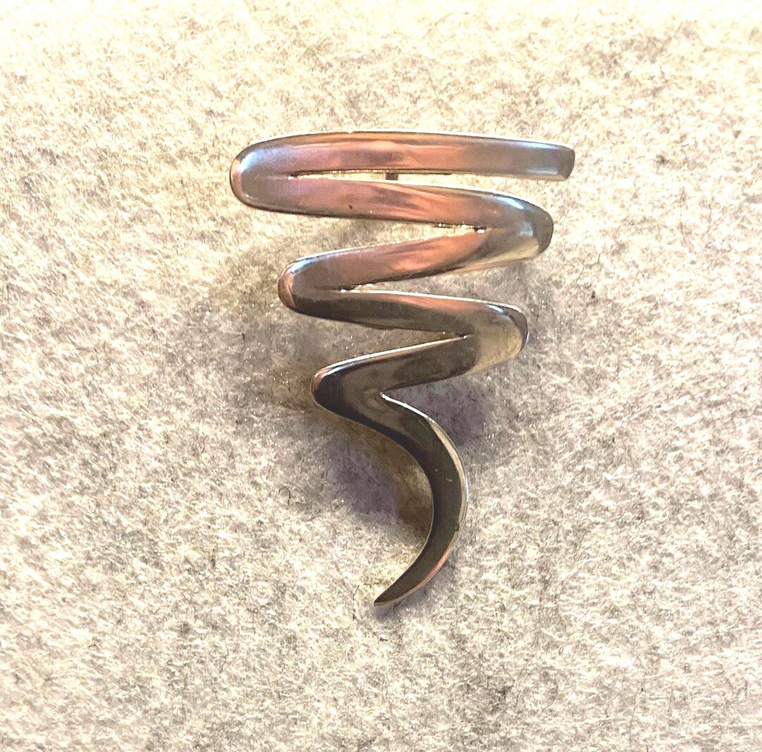 Vintage 925 Modern Zig Zag Lightning Brooch/pin - Etsy