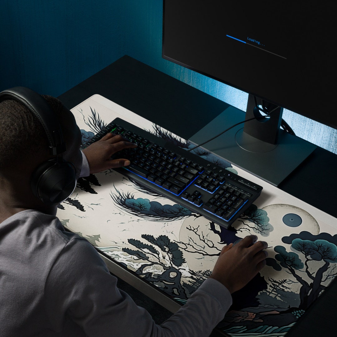 Japanese Wave Art Gaming Mouse Pad - Etsy