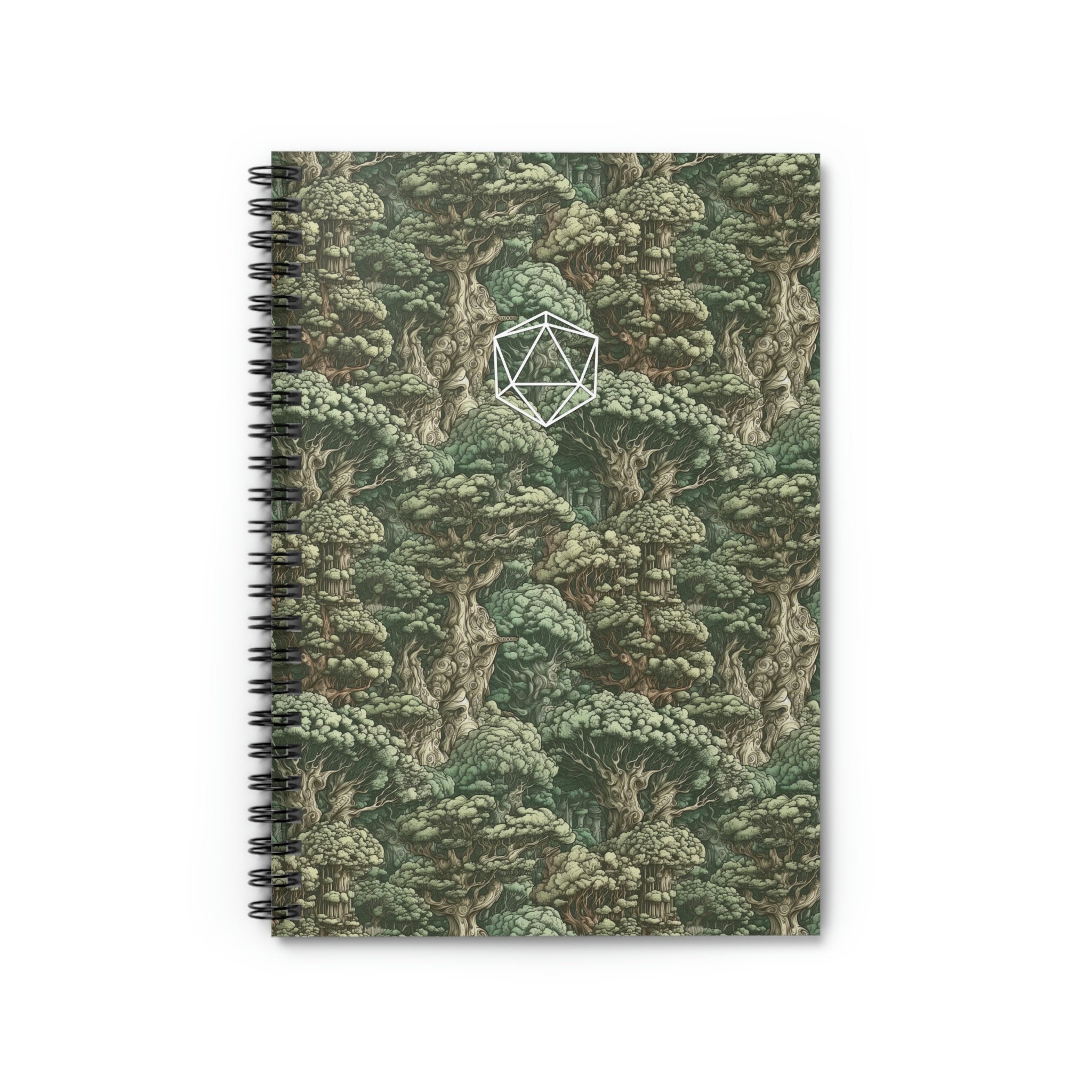 D20 Enchanted Forest Pattern Spiral Notebook - Dungeons and Dragons ...
