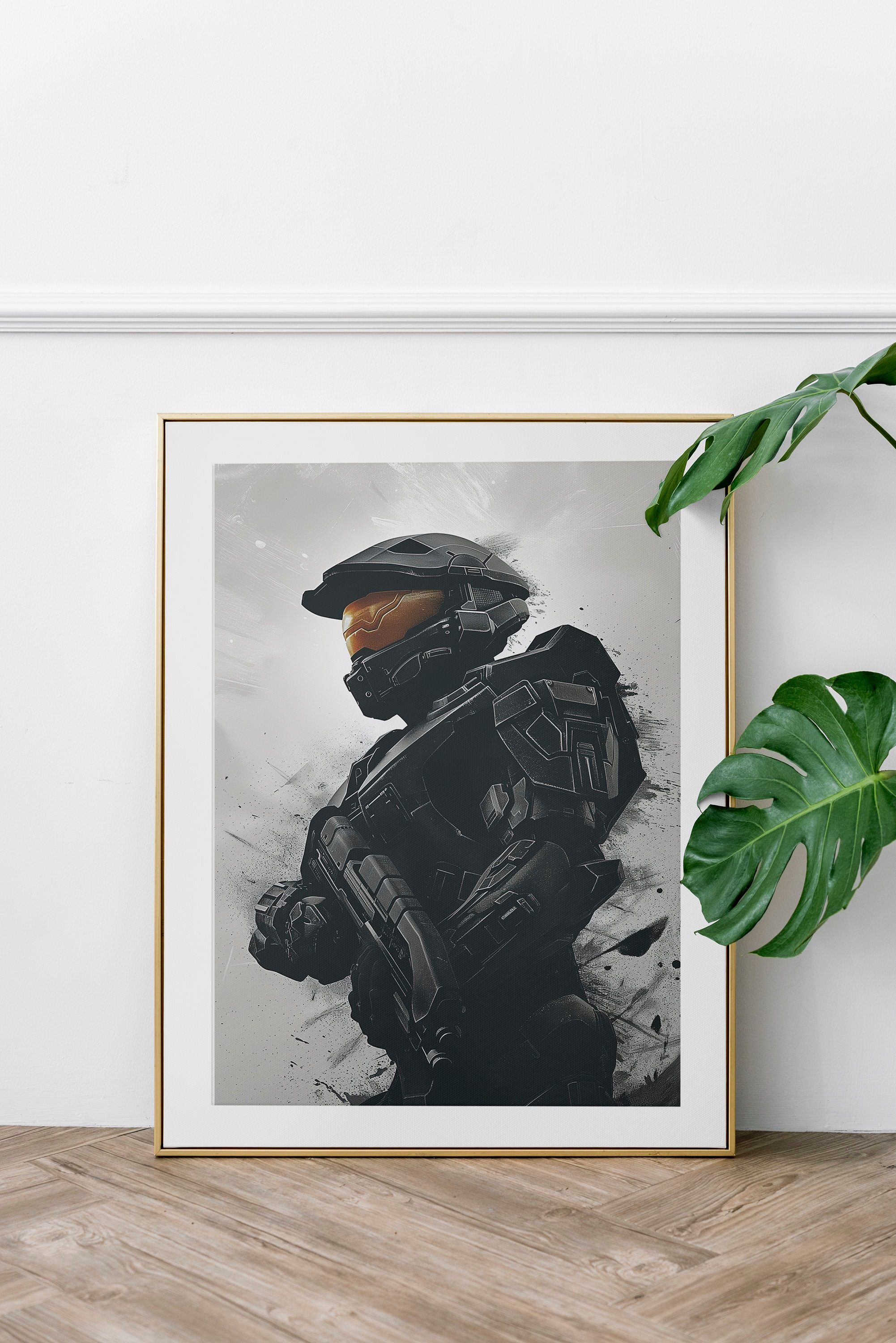 Master Chief Poster Print Halo Gaming Poster Video Game Decor Mancave ...