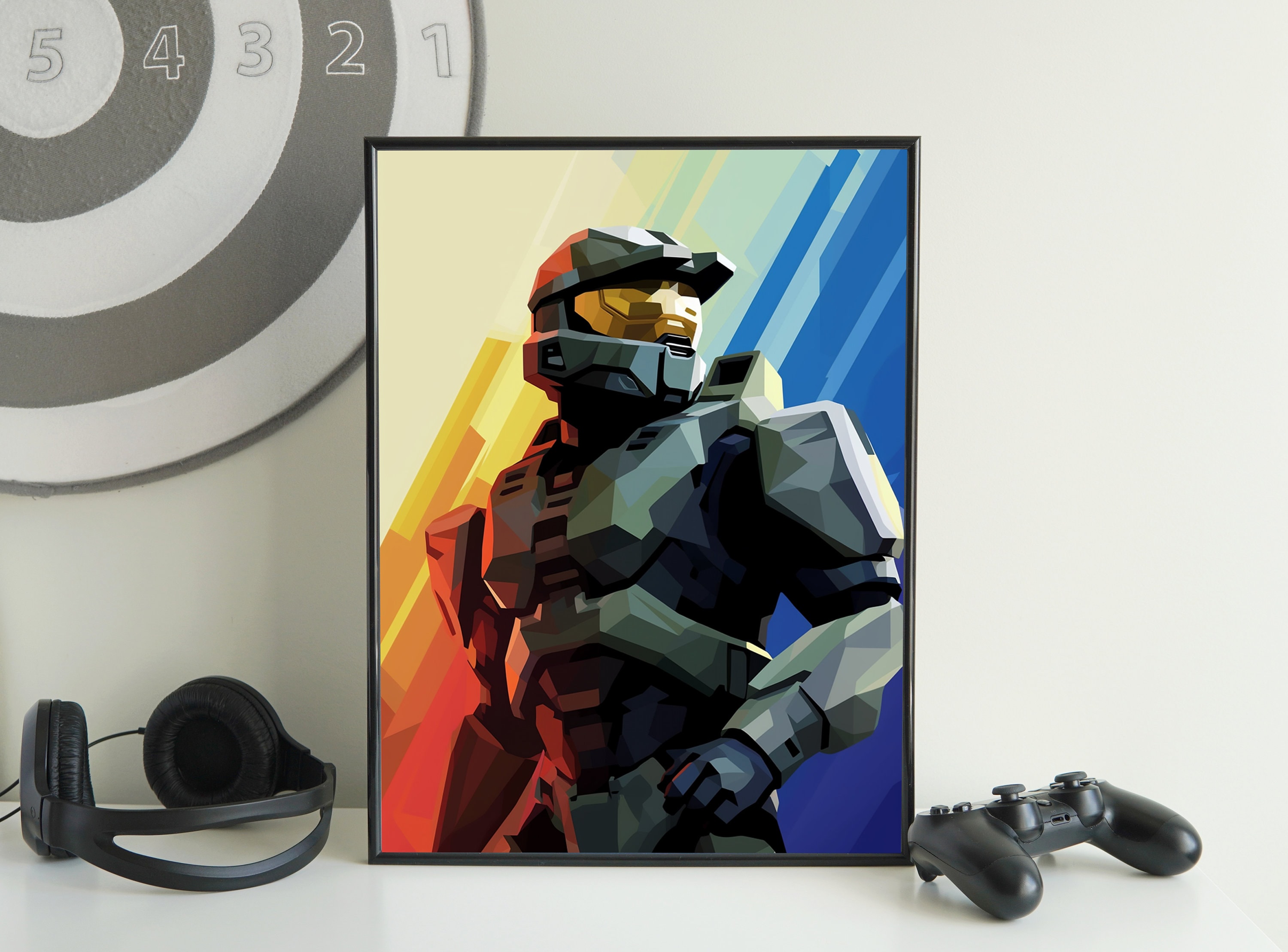 Master Chief Halo Poster Halo Gaming Poster Video Game Decor Digital ...