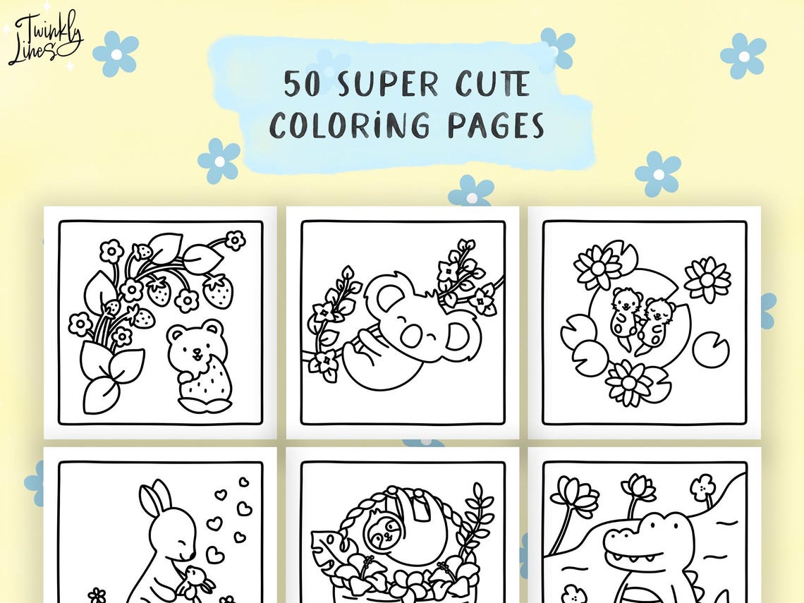 Easy Bold Animal Coloring Book for Kids Cute Cozy Coloring Book Simple ...